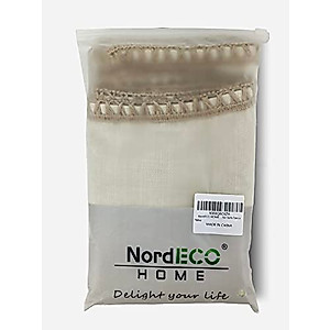 NordECO HOME Set of 2 Farmhouse Throw Pillow Covers - Burlap Linen Trimmed Tailored Edges Decorative Cushion Covers for Bed Home Decoration, 18 x 18, Black