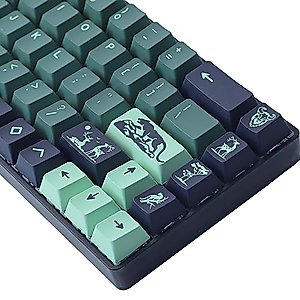 JOMKIZ PBT Keycaps, 157-key Dyed Sublimation Cherry Profile Custom Keycap Set for Cherry MX Switches ISO/ANSI Layout Mechanical Keyboards