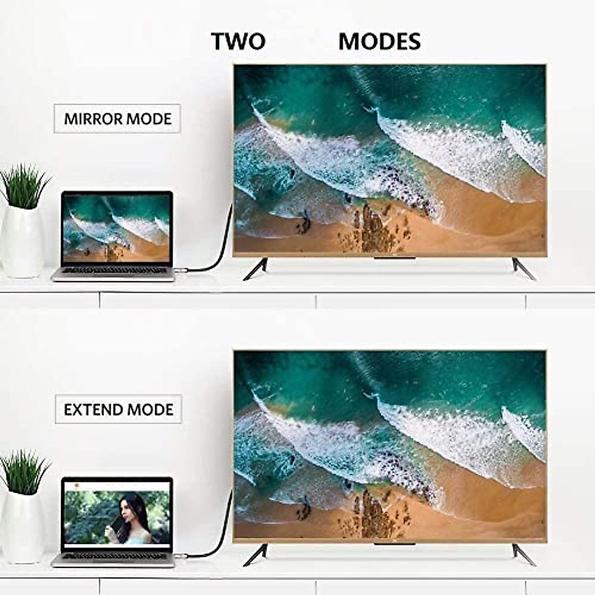 Active DisplayPort to HDMI 2.0 Cable Adapter 10Feet, UVOOI Display Port (DP) to HDMI Cord for 4K@60hz 2K@165Hz 2K@144Hz Cable Supporting Multi-Display Eyefinity Technology