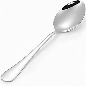 16-Piece Dinner Spoon set,7.3" Tablespoons,Silverware Spoons,Food Grade Stainless Steel Spoons Set for Eating Soup,Cereal - Mirror Polished Dishwasher Safe,Metal Spoons for Everyday Use