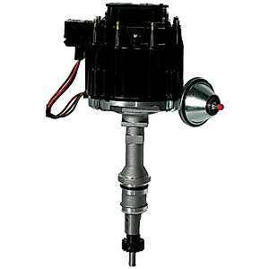 Proform 66983BK Vacuum Advance HEI Distributor with Steel Gear and Black Cap for Ford 351 Windsor