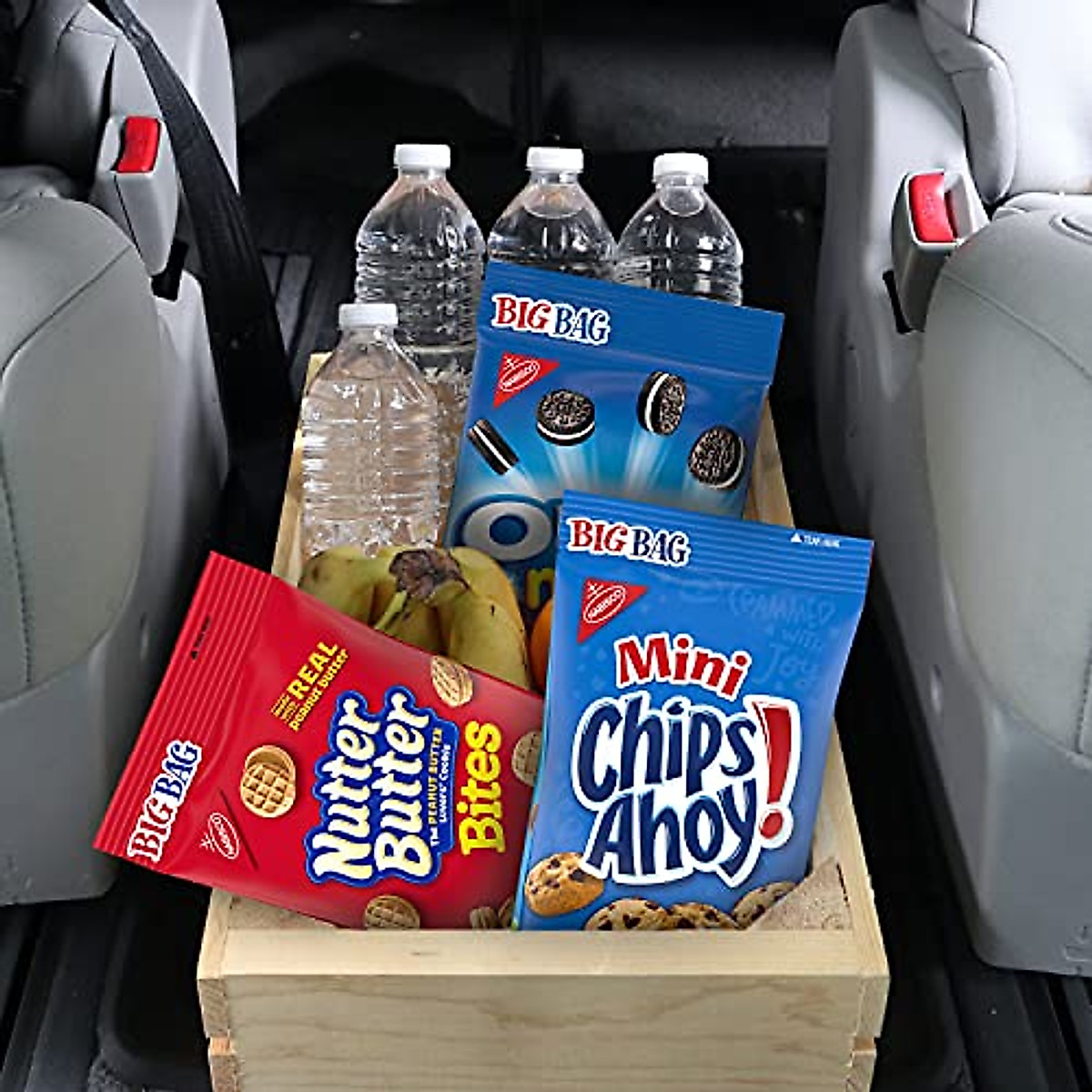 OREO Mini Cookies, CHIPS AHOY! Mini Cookies, Nutter Butter Bites & RITZ Bits Cheese Crackers Variety Pack, 15 Big Bags (assortment may vary)