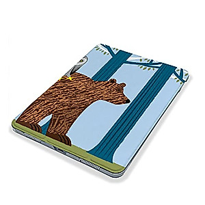 Cute Owl and Bear Painted case Compatible with iPad Mini Air Pro 7.9 8.3 9.7 10.2 10.9 11 12.9 inch Pattern Cover New 2022 2021 Trifold Stand 3 4 5 6 7 8 9 Generation (12.9 Pro 3/4/5 gen)