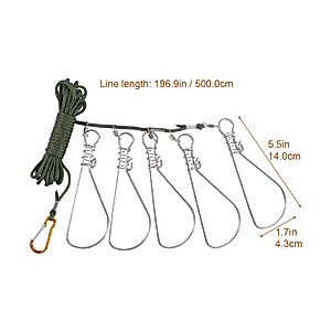 SEWACC 2 Sets 5 Fishing Lock Buckle for Fishing Locks for Fishing