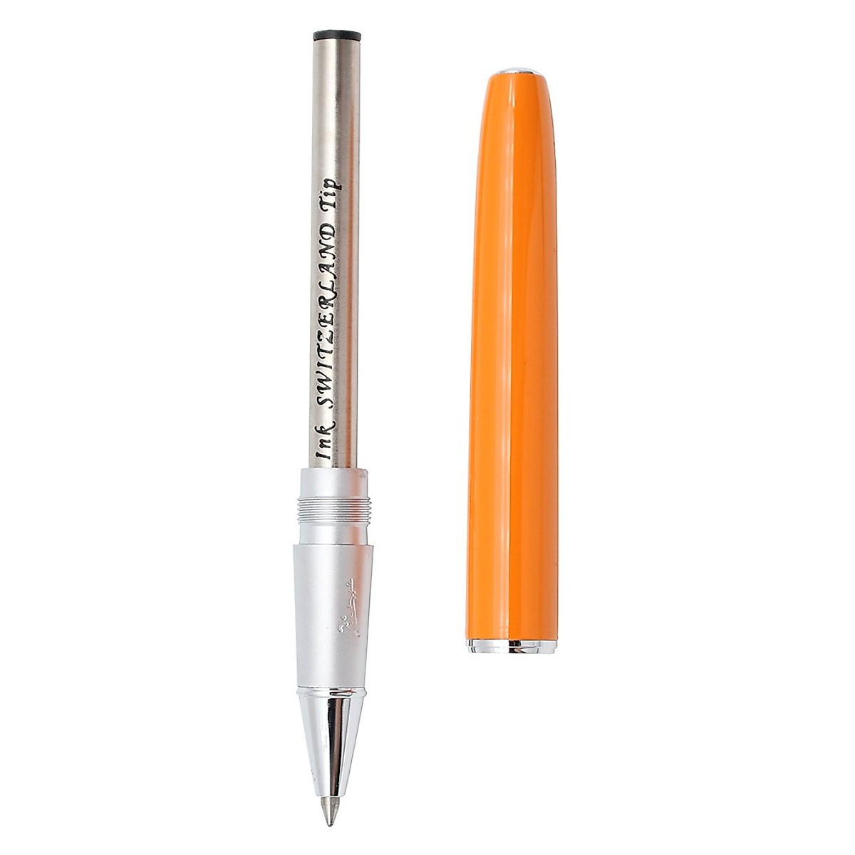 Gullor Advanced Picasso Rollerball Pen 916 Picasso Pen Orange and Silver Clip Pen
