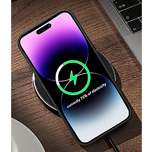 SunRemex for iPhone 14 Pro Max Case with Tempered Glass Screen Protector, Non-Slip Grip Vegan Leather Classic Luxury Elegant Thin Cover for iPhone 14 Pro Max(6.7") (Brown)