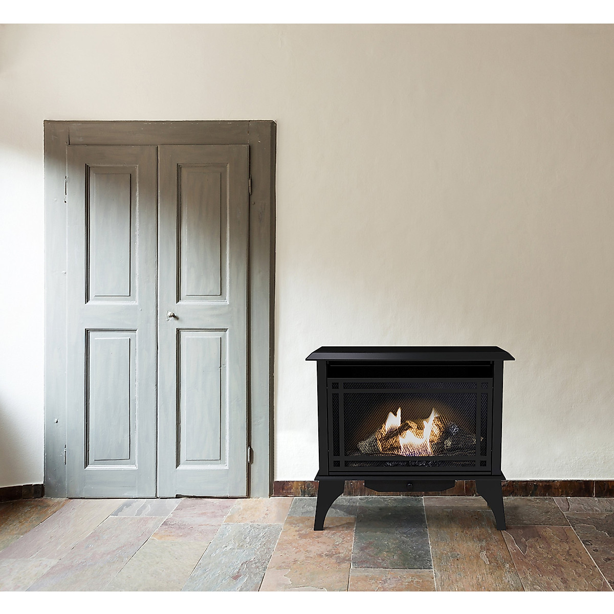 Pleasant Hearth VFS2-PH30DT 30,000 BTU 32" Intermediate Gas vent free stove, Black