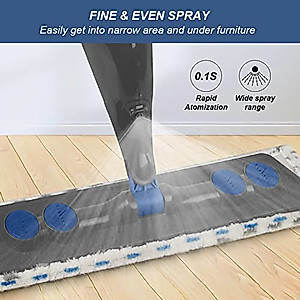 Microfiber Spray Mop for Floor Cleaning - Hardwood Floor Mop Dry Wet Dust Mop with 3 Washable Reusable Microfiber Pads 635ML Refillable Bottle, Kitchen Mop for Wood Laminate Hardwood Tile