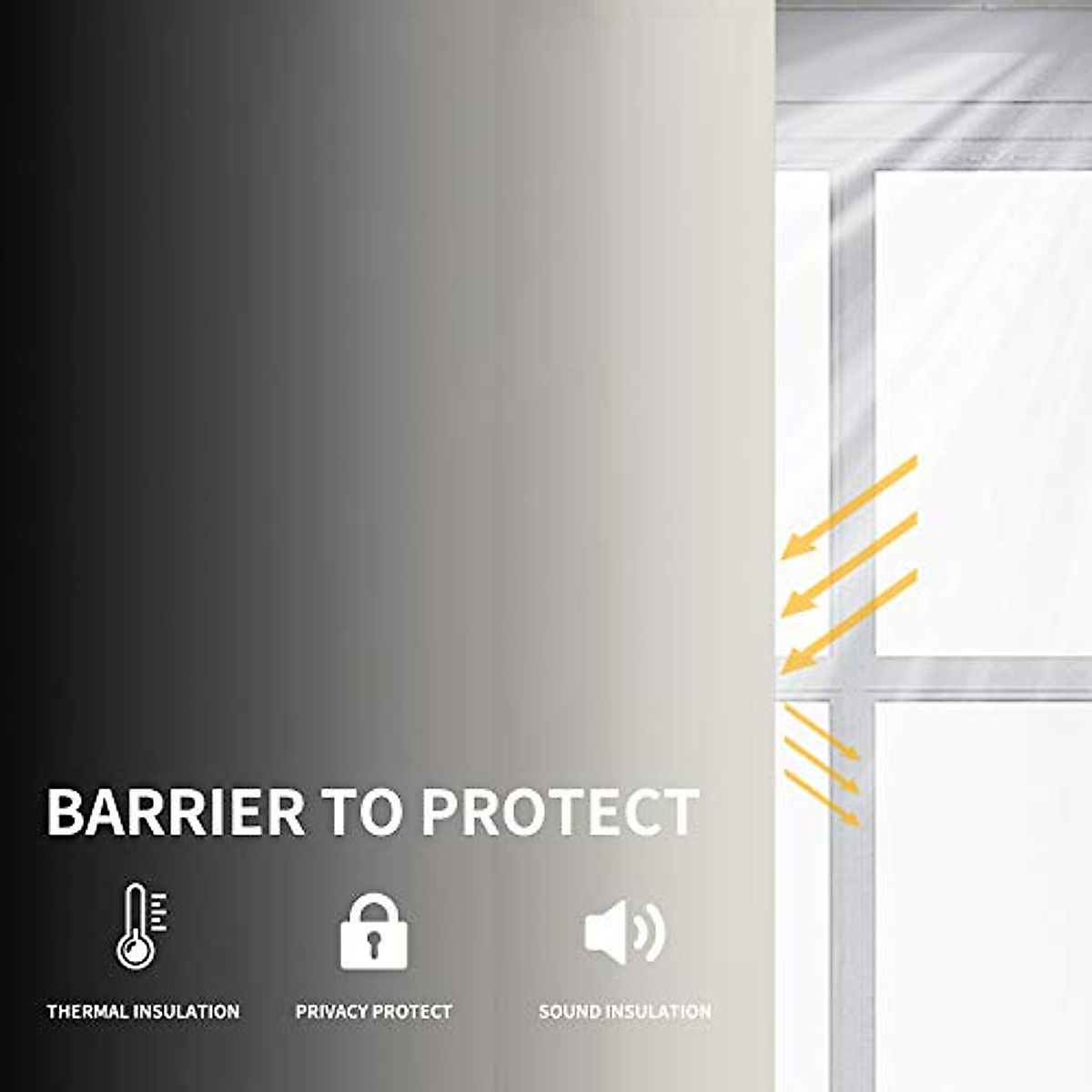 Easy-Going Blackout Curtains for Bedroom, Solid Thermal Insulated Grommet and Noise Reduction Window Drapes, Room Darkening Curtains for Living Room, 2 Panels(52x84 in,Ivory)