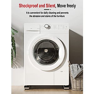 NATIFOT Appliance Rollers Appliance Wheels, 19-30 inch Extendable Furniture Dolly Mobile Roller, Load 660lb Refrigerator Roller Heavy Duty Sliders Mover Base for Dishwasher, Washer, Dryer (Grey)