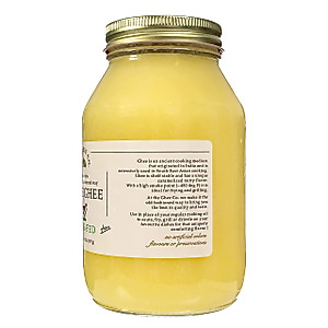 The Ghee Co. - 32 Fl Oz, Grass Fed Ghee, Non GMO, Kosher and Halal, Paleo & Keto friendly, Lactose & Casein Free, Made homestyle, Glass jar