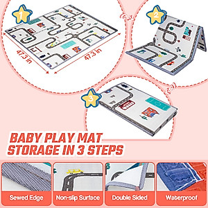 Suposeu Baby Playpen with Anti-Slip Mat for Indoor and Outdoor Playard Kids Activity Center with Gate, Portable Baby Fence Area for Babies and Toddlers, Black