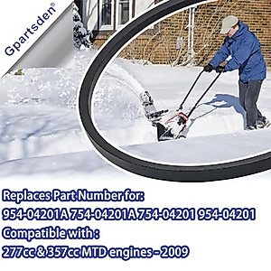 Gpartsden 954-04201A 754-04201 Wheel Drive Belt 3/8" x36"Replacement for MTD Troy-Bilt Yard-Man 754-04201A 954-04201 Two-Stage and Three Stage Snow Thrower