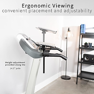 VIVO Universal Laptop Treadmill Desk, Adjustable Ergonomic Notebook Mount Stand for Treadmills Stand-TDML1