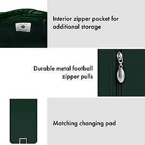 Creative Knitwear Diaper Tote Bag, Large Multi-Purpose Bag with Changing Pad, Miami Hurricanes Logo, Hunter