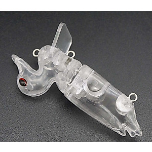 2Jointed Duck Bait 5PCS Blank Unpainted top Water Fishing Lures Topwater Swimbait Clear Hard Duck 8374# with Free Eye