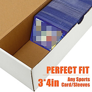 Card Storage Box,Trading Card Storage Box,Sports card storage box fits 800 standard cards,Baseball Card,Football Card,Basketball Card,Collectible Gaming&Trading Cards-6 sheets LABELS STICKER(4-Pack)