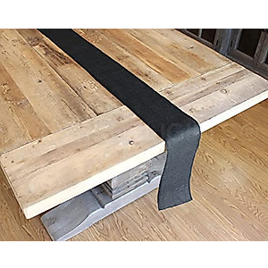 CleverDelights 6" Black Burlap Roll - Finished Edges - 10 Yards - Jute Burlap Fabric