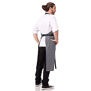 Chef Works Unisex Portland Chefs Bib Apron, Indigo Blue, One Size