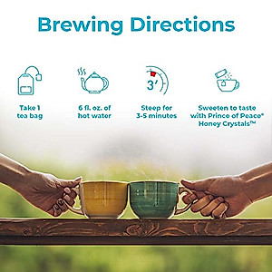 Prince of Peace Organic White Tea, 100 Tea Bags – 100% Organic White Tea – Unsweetened White Tea – Lower Caffeine Alternative to Coffee – Herbal Health Benefits