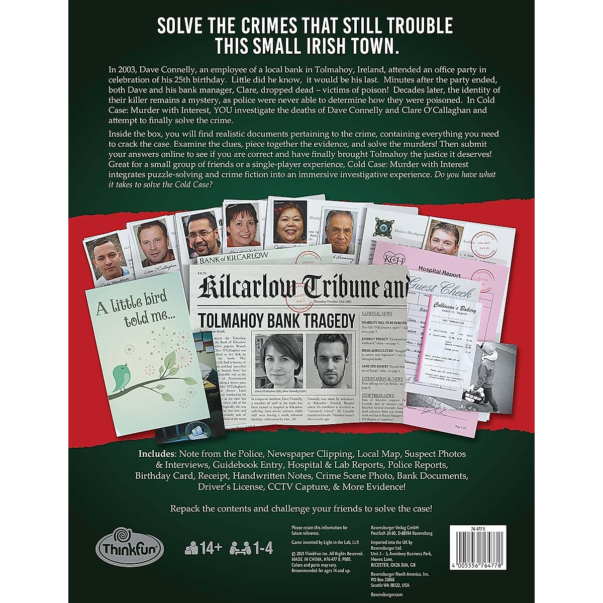 Think Fun ThinkFun Cold Case: Murder with Interest – A Murder Mystery Game in a Box for Ages 14 and Up