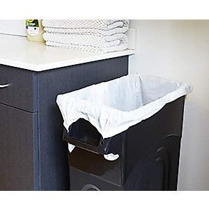 United Solutions Highboy Waste Container, Space Saving Profile & Easy Bag Removal for Indoor or Outdoor use, Black (TI0032)