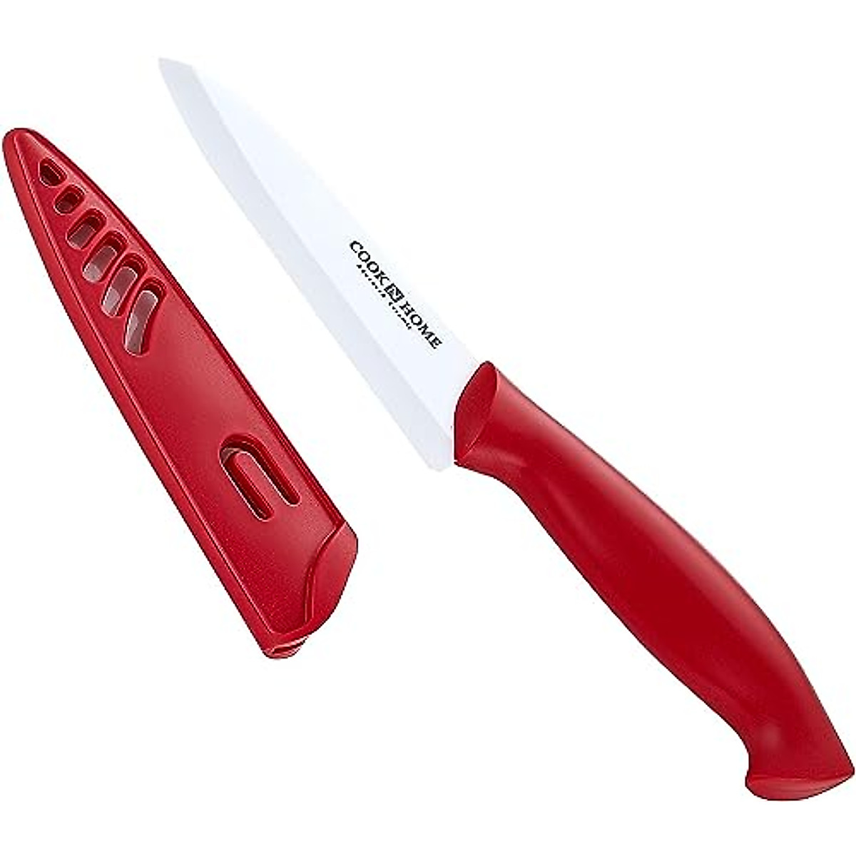 Cook N Home 9-Piece Ceramic Knife Set with Sheaths, Multicolor