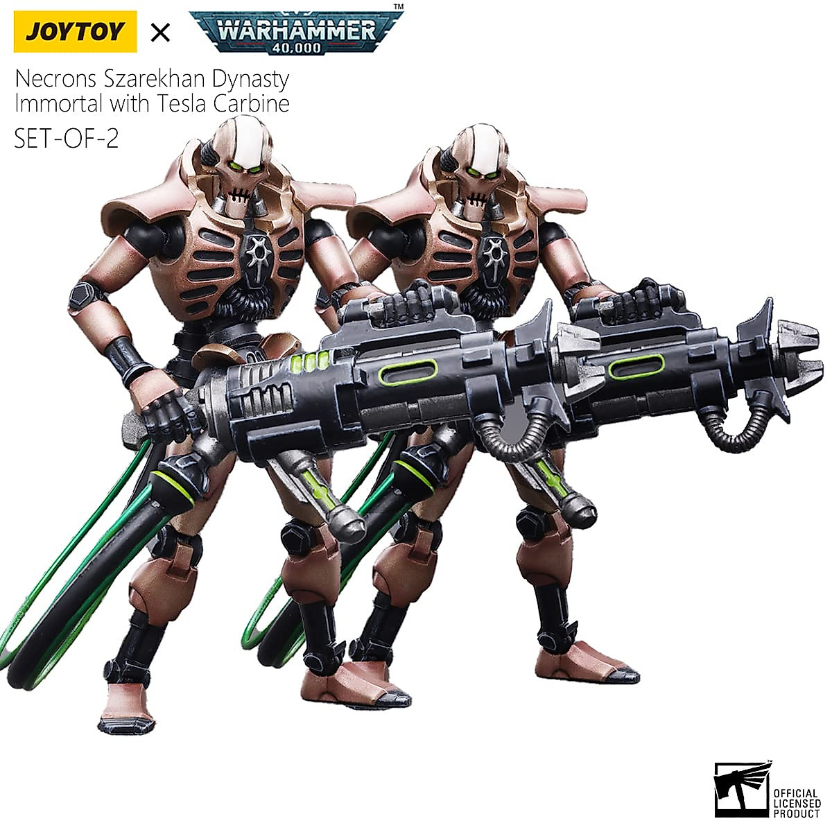 JoyToy Warhammer 1/18 40K Action Figures Extreme Warrior Joy Toy Models Necrons Szarekhan Dynasty - Tesla Carbine