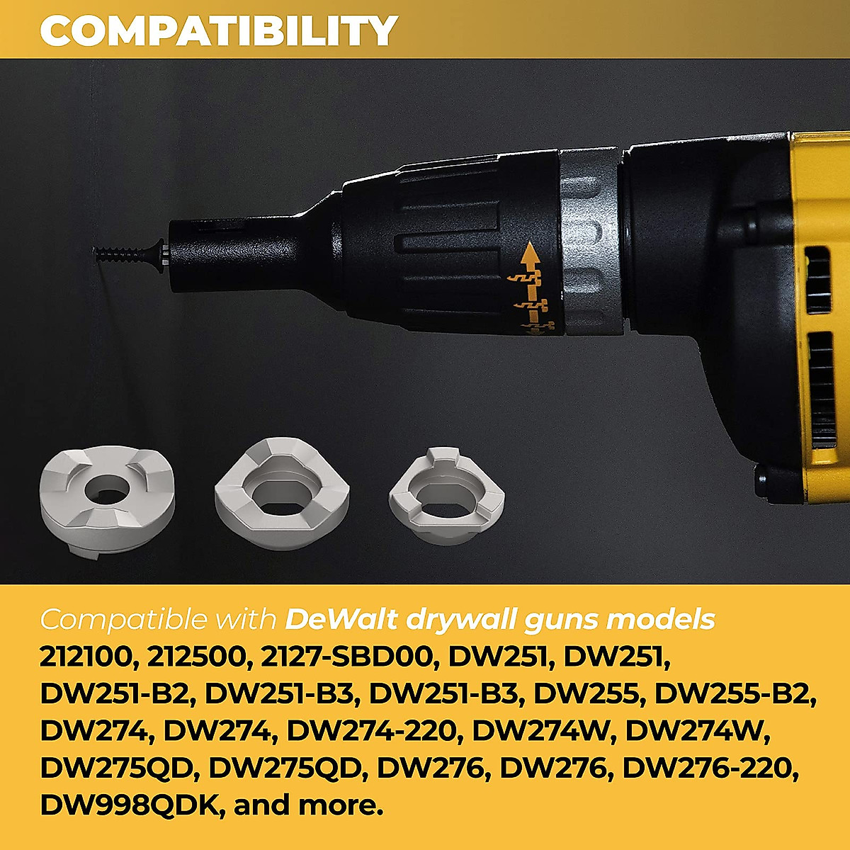 429634-00 Replacement for DeWalt Drywall Gun Clutch 212100 212500 2127-SBD00 DW251 DW251 DW251-B2 DW251-B3 DW251-B3 DW255 DW255-B2 DW274 DW274 DW274-220 DW274W DW274W DW275QD DW275QD DW276 DW276