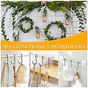 Fitnice 10 Pack Purse Hanger for Closet, S Hooks for Hanging Twisted Purse Hooks Heavy Duty S Hooks Handbag Hanger Organizer Space Saving Closet Rod Hooks for Clothes, Bags, Plants, Pans, Pots (Black)