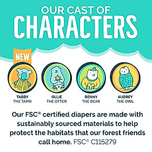 Seventh Generation Baby Diapers, Size 4, 135 Count (Pack of 1)