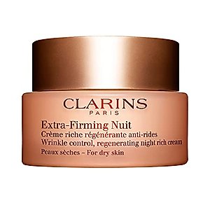 Clarins Extra-Firming Night Cream | Anti-Aging Moisturizer | In Just 2 Weeks, Skin Appears Visibly Regenerated, Firmer and Tighter* | Evens Skin Tone | Nourishes and Soothes | Dry Skin Type | 1.6 Oz