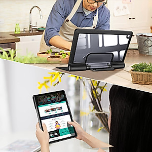 Fintie Hybrid Folio Case for Lenovo Yoga Tab 11 2021, Shockproof Cover with Clear Transparent Back Shell for Lenovo Yoga Tab 11 (YT-J706F) 11" Tablet, Black