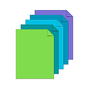Astrobrights Mega Collection, Colored Cardstock,"Frosty" 5-Color Assortment, 320 Sheets, 65 lb/176 gsm, 8.5" x 11" (91689)