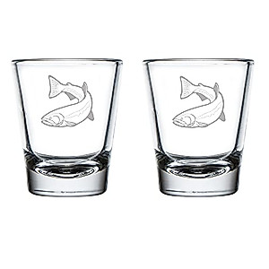 MIP Set of 2 Shot Glasses 1.75oz Shot Glass Trout