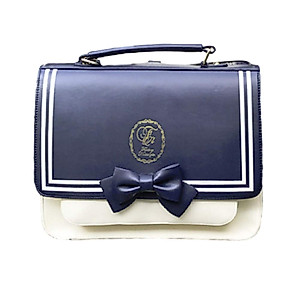 GK-O Japanese JK School Uniform Bookbag Backpack Cosplay Handbag Vintage Shoulder Bag (Blue)