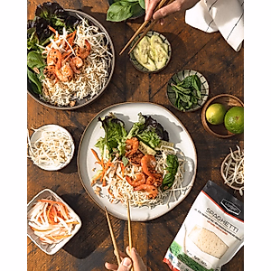 LIVIVA Organic Shirataki Spaghetti with Oat Fiber, Low-Calorie Pasta made from Konjac Root, Non-GMO, Gluten Free and Keto Certified, 14.11 Ounce (Pack of 3)