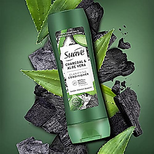 Suave Professionals Clarifying Conditioner for Oily Hair Charcoal Aloe Vera Paraben Free 12.6 oz