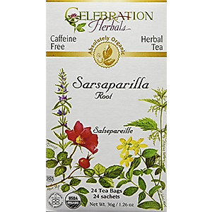CELEBRATION HERBALS Sarsaparilla Root Organic 24 Bag, 36g/ 1.26 oz