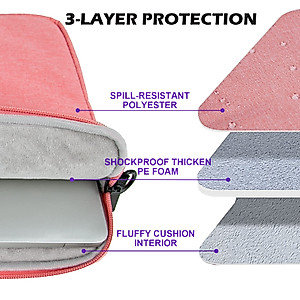 RAINYEAR 13 Inch Laptop Sleeve Shoulder Bag Compatible with MacBook 13.6" M2 A2681, 13.3 Air Pro M1/M2 A2338 A2337, 13.3" Chromebook Notebook Messenger Bag Carrying Case Briefcase for Men Women, Pink