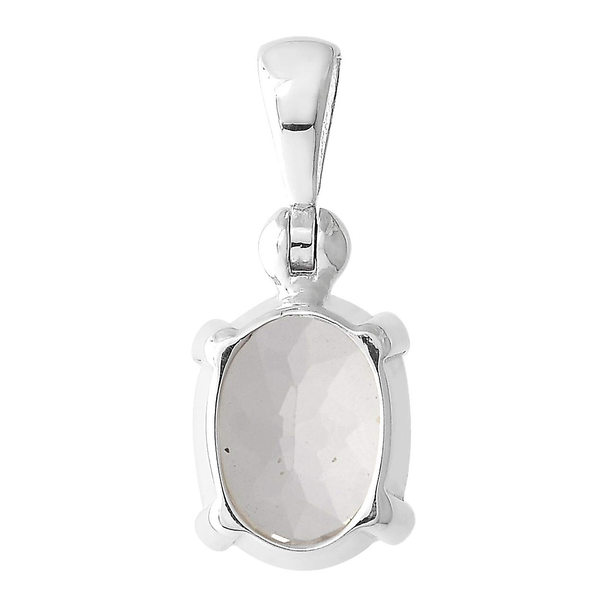 Starborn 8x10 mm facetted rare Danburite Pendant, Sterling Silver 925