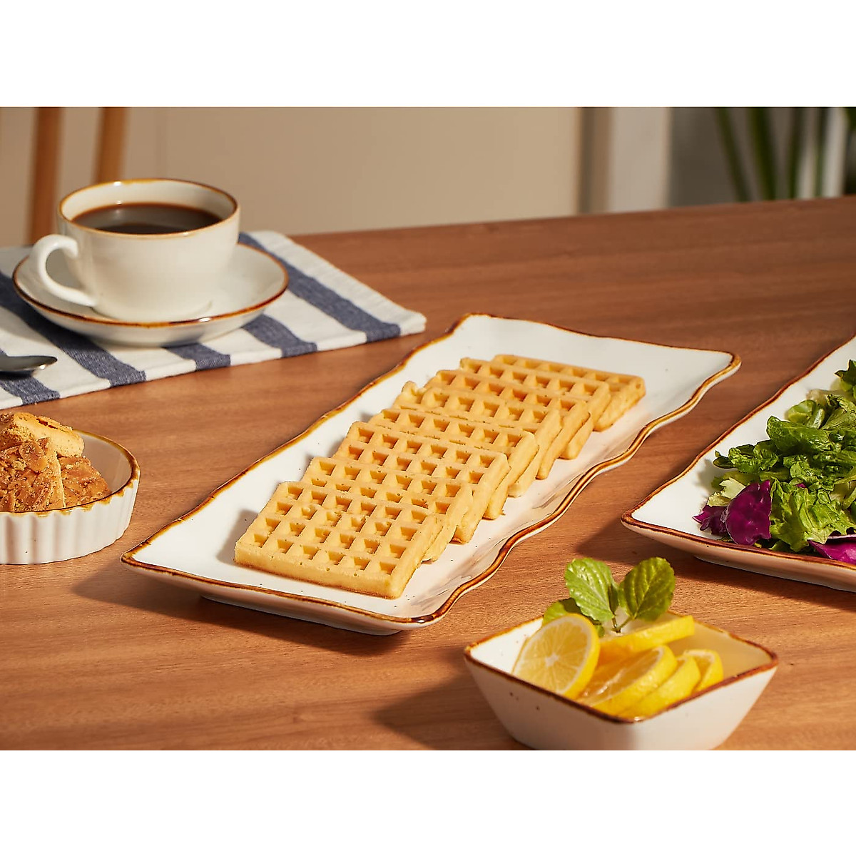 ONEMORE Set of 2 Serving Platters and Olive Tray Bundle