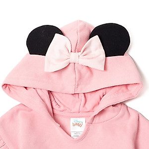 Disney Minnie Mouse Newborn Baby Boy or Girl 3 Piece Outfit Set: Pants Bodysuit Hoodie Grey/Pink 3-6 Months
