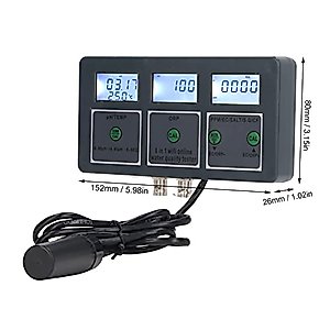 Multi Parameter Water Quality Tester, Rechargeable WiFi Online Wireless Remote Monitoring Water Quality Meter for Laboratory Hydroponics(#2)