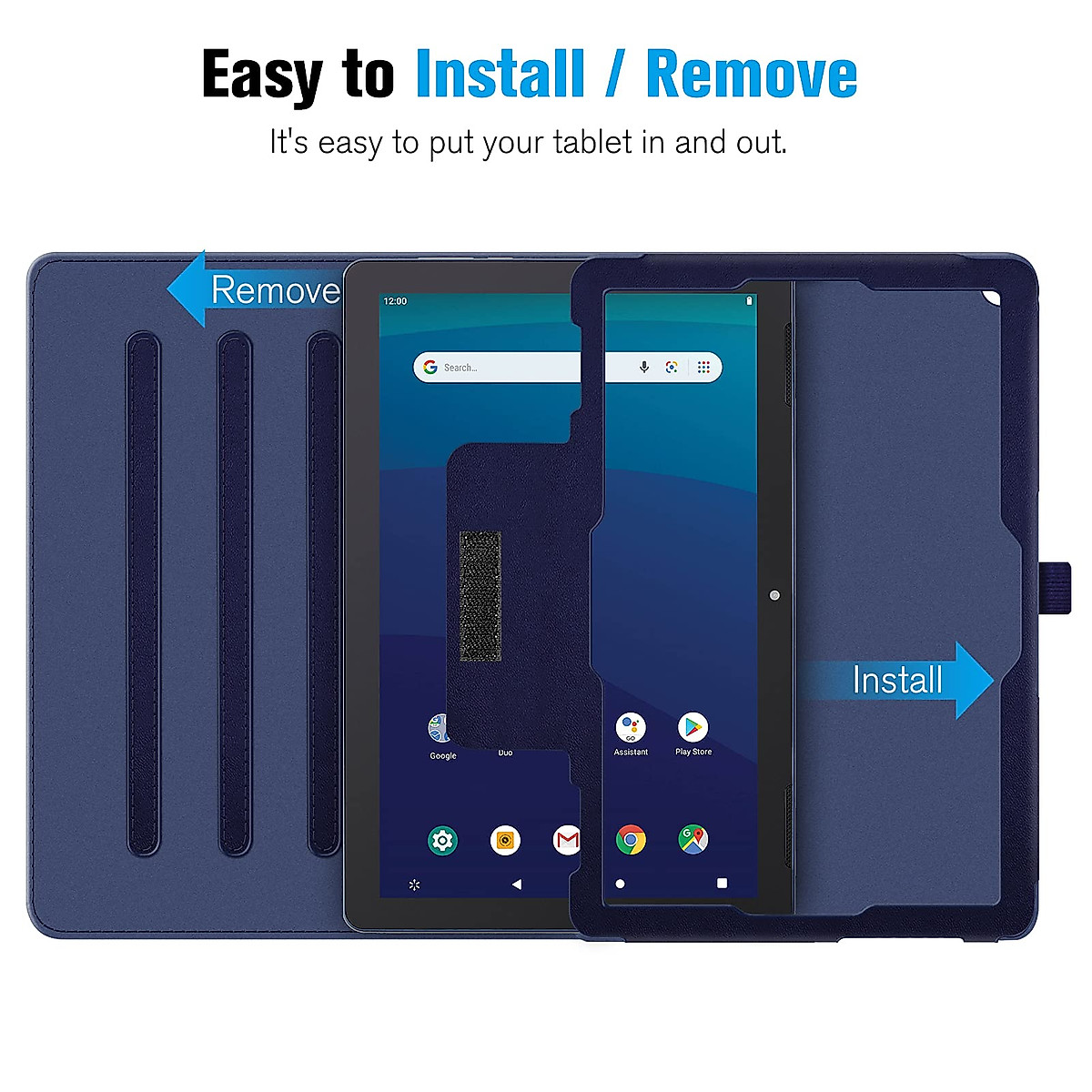 Fintie Folio Case for Onn. 10.1" Tablet 2020 (Model: 100011886), Multiple Angle Viewing Smart Stand Protective Cover with Pocket, Pencil Holder for Onn 10 inch Tablet 2020 Generation 2 (Starry Sky)