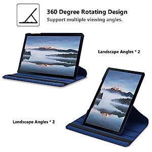 Case for Samsung Galaxy Tab A 8.0 inch 2017 Tablet (SM-T380 SM-T385),360 Degree Rotating Stand Case Full Protective Cover,with Stylus Pen,Screen Film (Deep Blue)