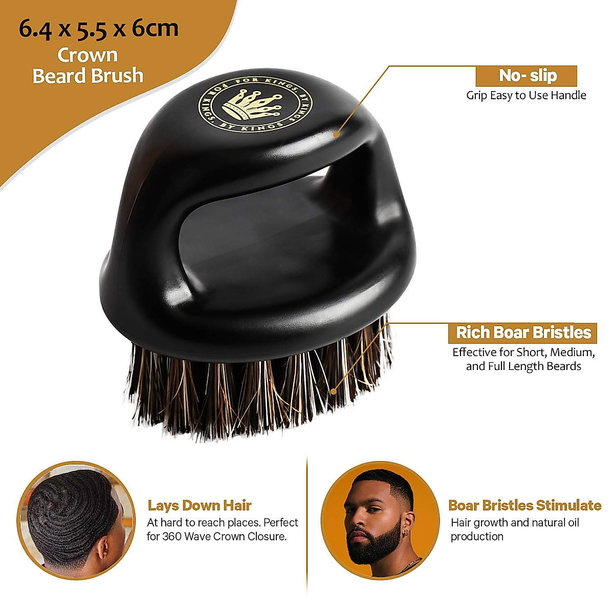 11 in 1 Deluxe Wave Kit - 3 Silky Durags for Men, Medium Hard Wave Brush, Crown Soft Bristle Brush Beard, Wood & Plastic Wave Comb, Spray Bottle, 2 Silky Stocking Wave Cap, Crown Mirror, Hair Care Kit