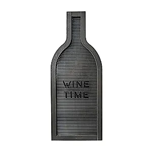 PRINZ Bar Decorative Light Up Wine Bottle Cork Holder Letter Box, Black/Brown
