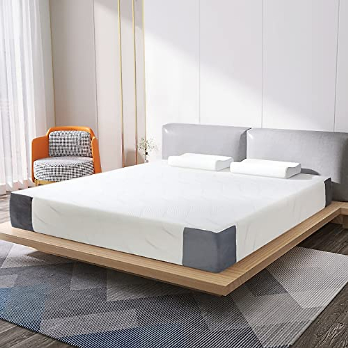 10 Inch Hybrid Memory Foam Mattresses,King size Cooling Gel Mattress in a Box,Pressure Relief Mattress with Breathable Mattress Cover,Medium-Firm Mattress/Certipur US Certified/Made in USA(King)