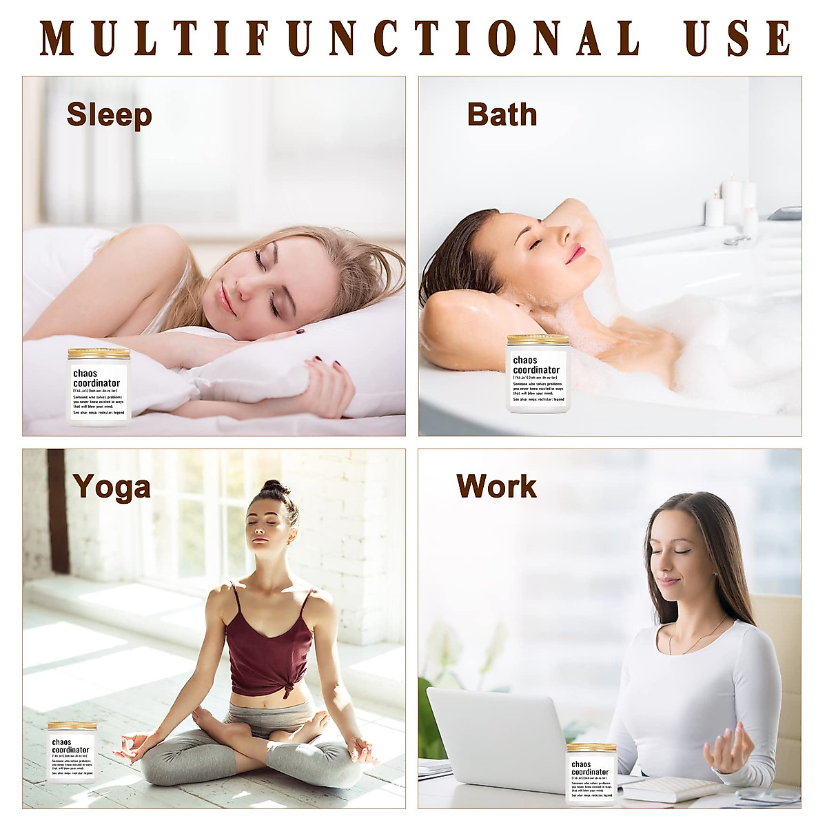 SINSUFUR Chaos Coordinator Gifts for Women Men, Appreciation Gifts for Coworker, Manager, Leader, Boss - Boss Lady Gifts for Women, 7oz Lavender Scented Candles